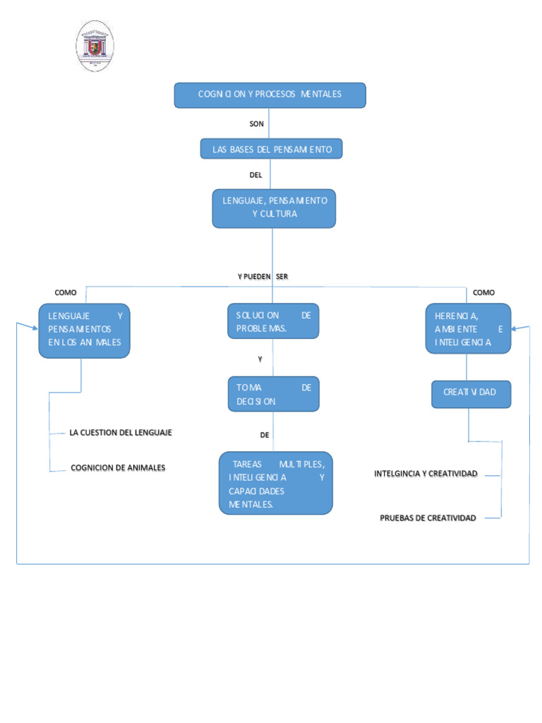 Mapa Conceptual Cognicion y Procesos Mentales PDF | PDF
