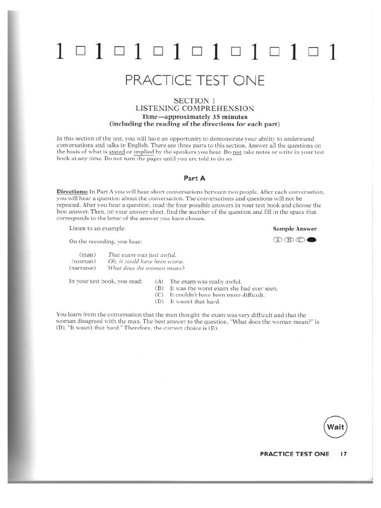 Practice Test One_ Periode Ketiga | PDF