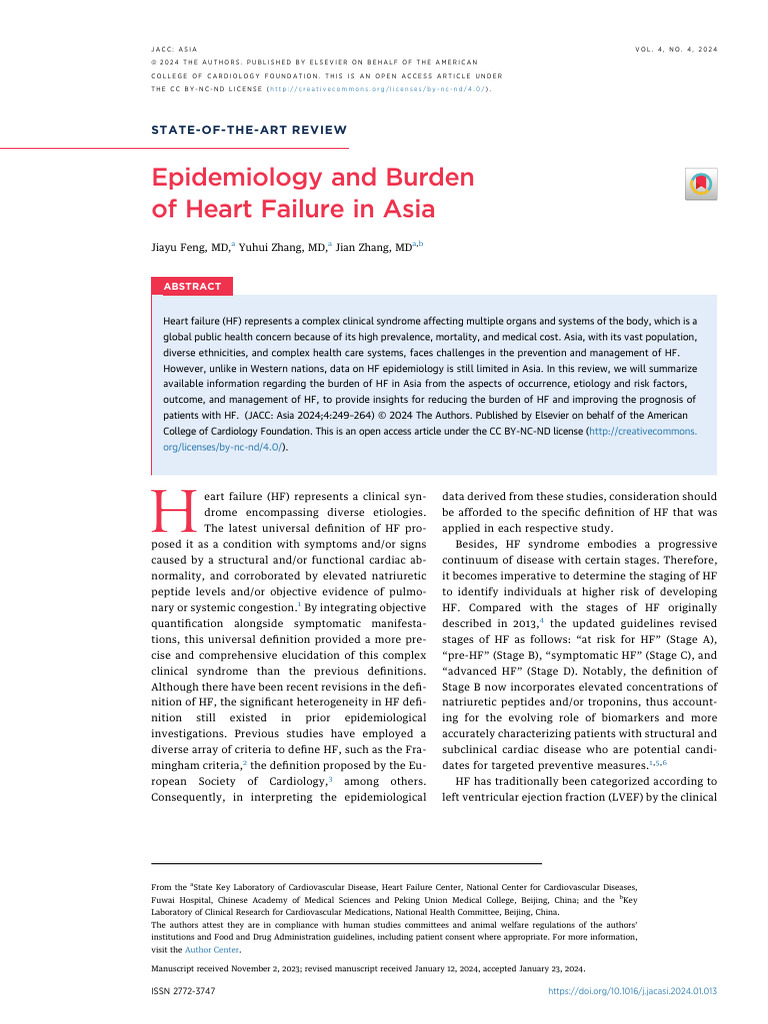 Epidemiology and Burden | PDF | Heart Failure | Cardiology