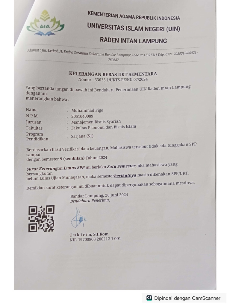 Bebas UKT Sementara | PDF