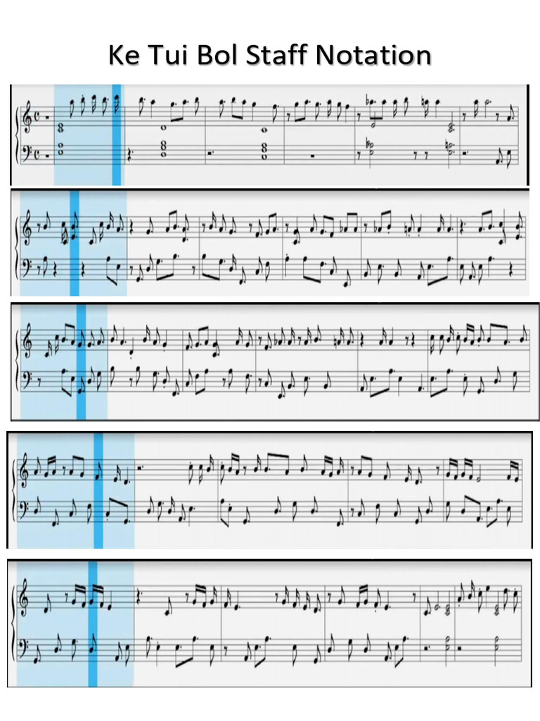 Ke Tui Bol Piano | PDF