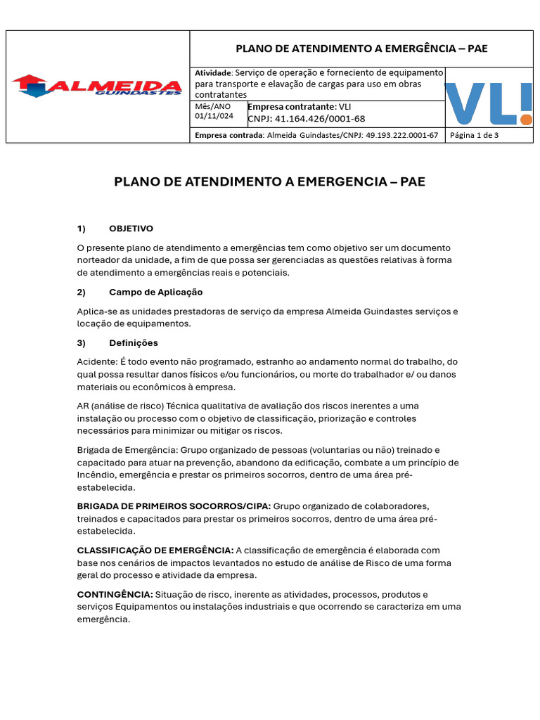 PAE (1) | PDF | Polícia | Primeiros socorros