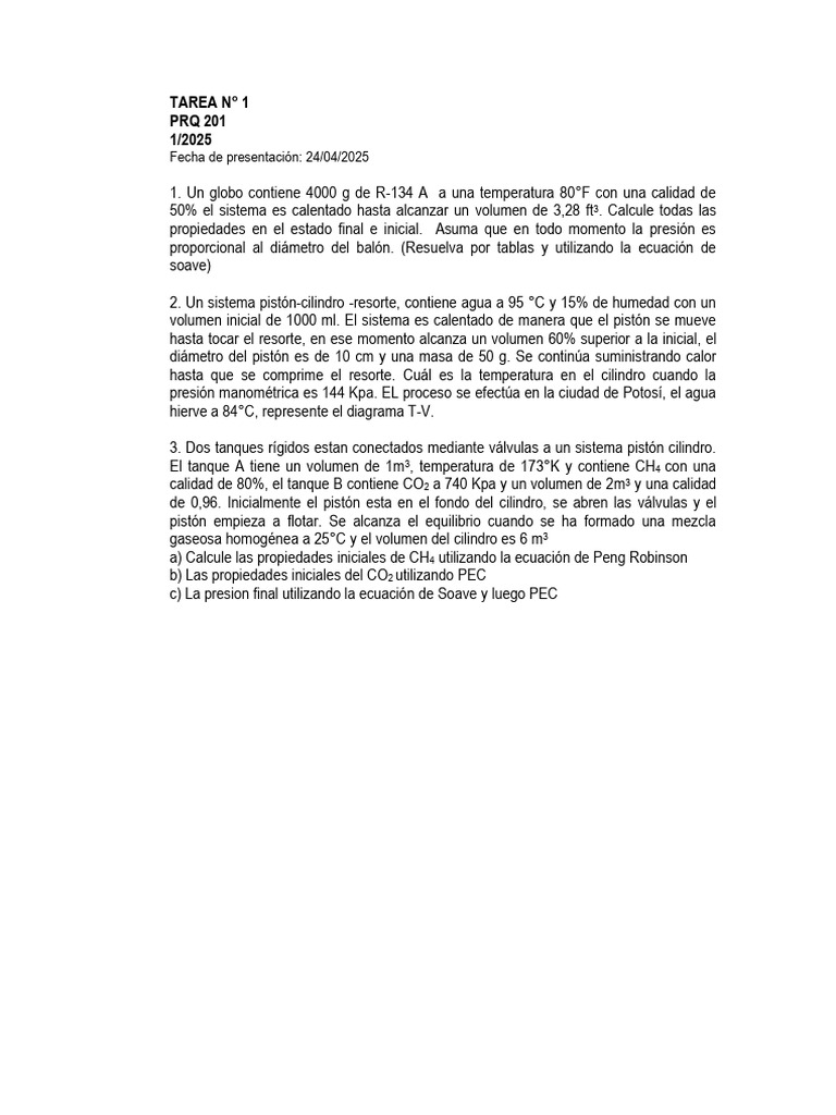 Tarea N1-2025 PRQ 201 | PDF