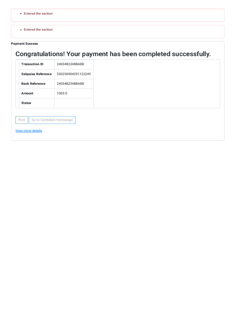 Mcom 4th Sem Payment Receipt | PDF