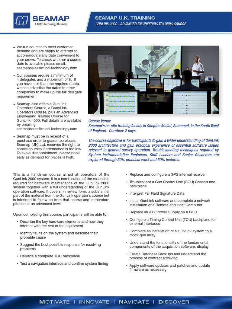 MIND Seamap UK Training GunLink 2000 Advanced Engineering Training ...