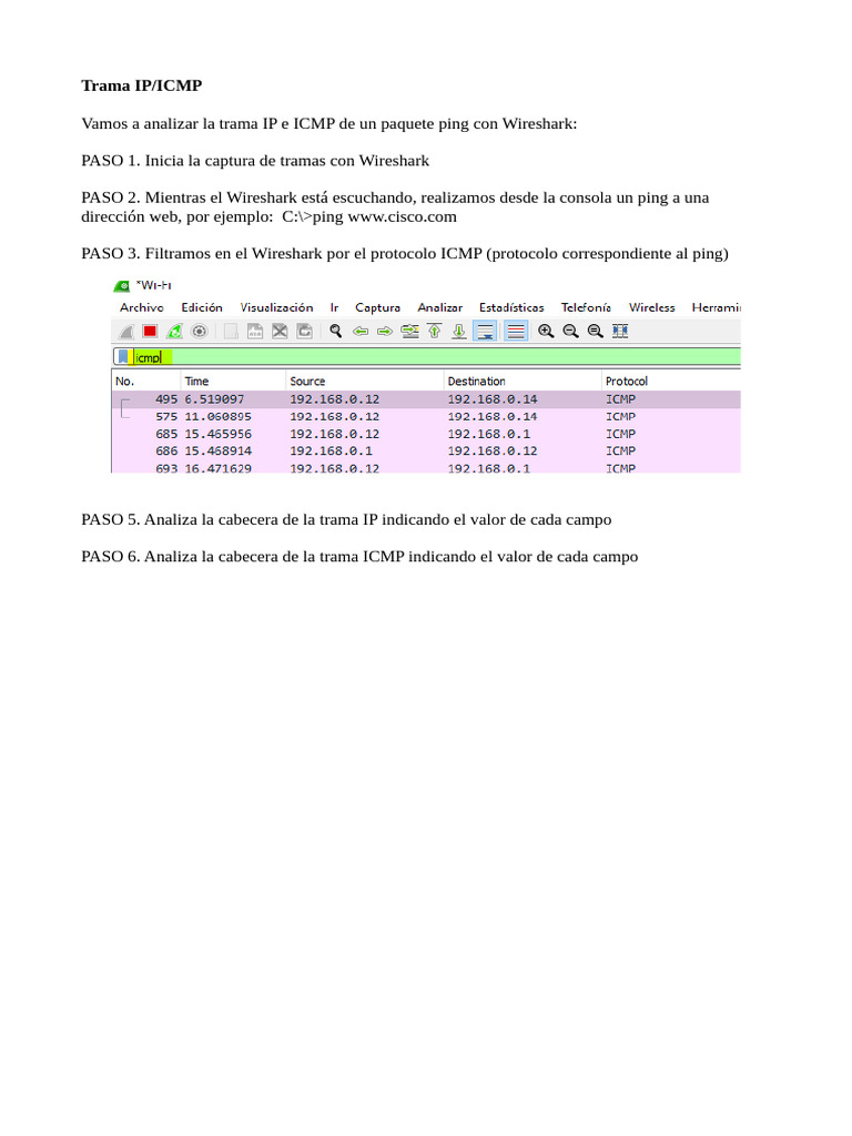 Ejercicio 1. Wireshark | PDF