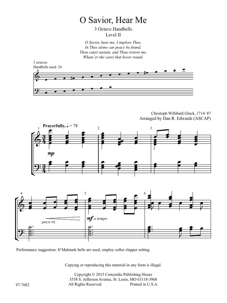 O Savior, Hear Me - Handbell Arrangement | PDF