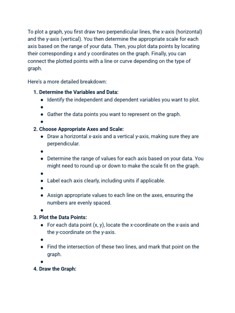 How To Graph Plot | PDF