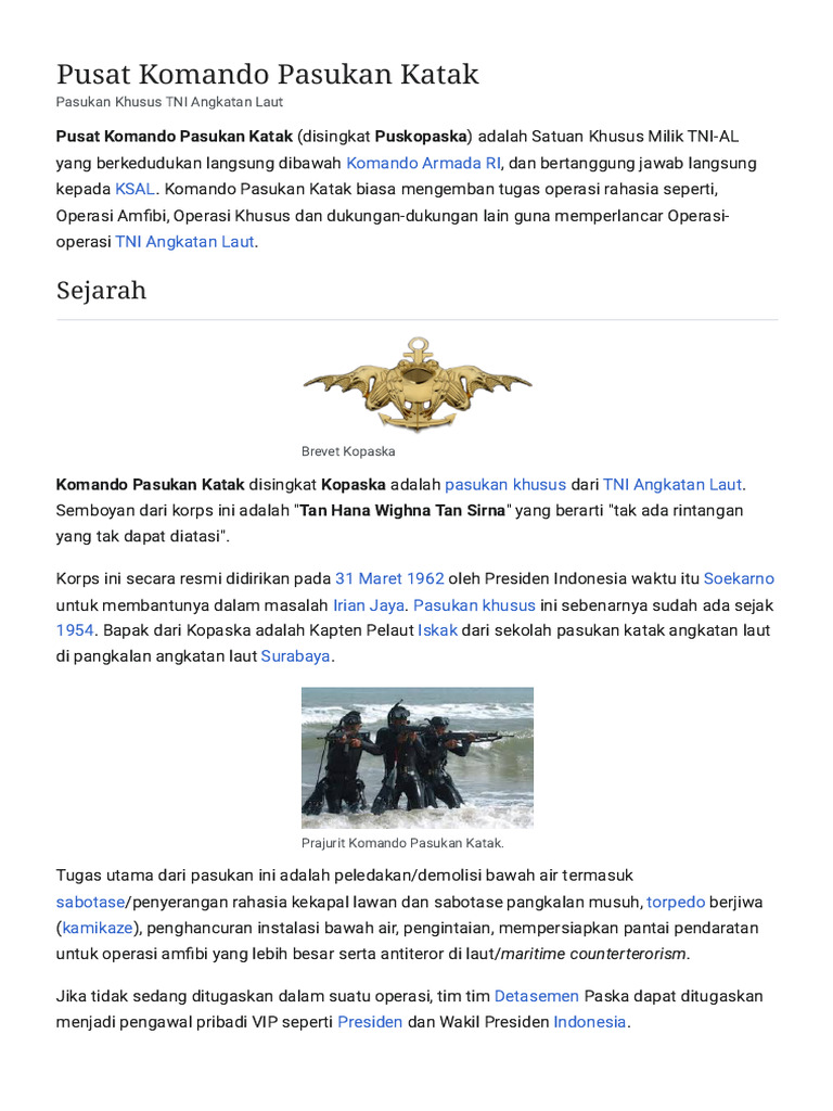 Batalyon Intai Amfibi - Wikipedia Bahasa Indonesia, Ensiklopedia Bebas ...