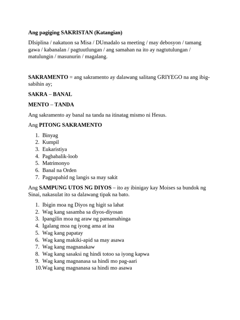 Formation For Altar Servers | PDF