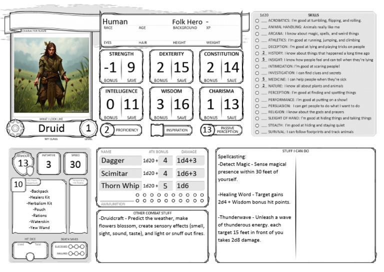 Human Druid | PDF