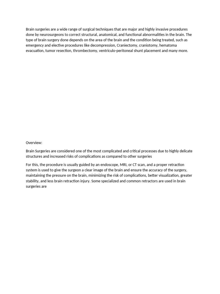 Brain Surgery.... | PDF