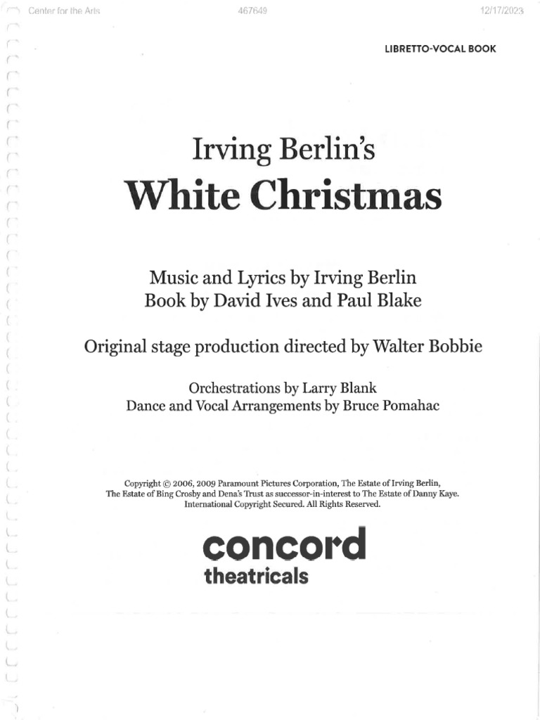 White Christmas SCRIPT ONLY | PDF