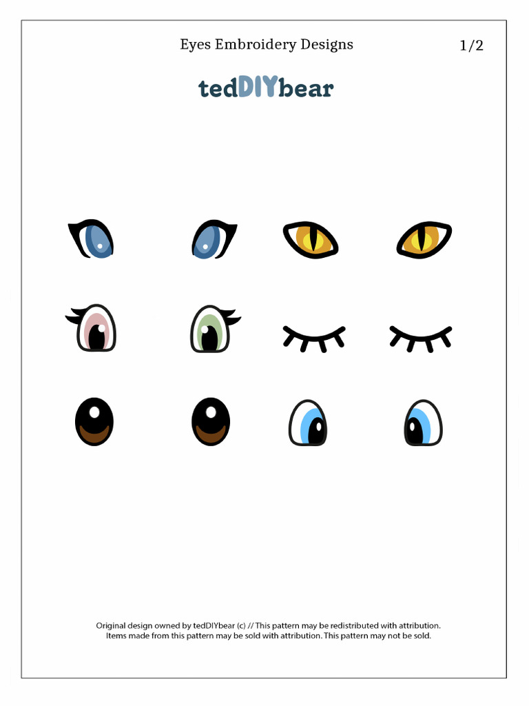 Eyes Embroidery Designs | PDF