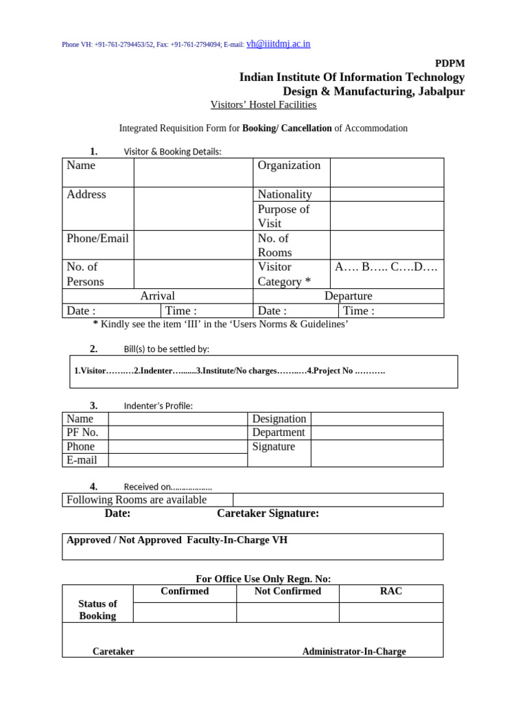 VH Hostel Booking Guidelines | PDF | Dinner | Lunch