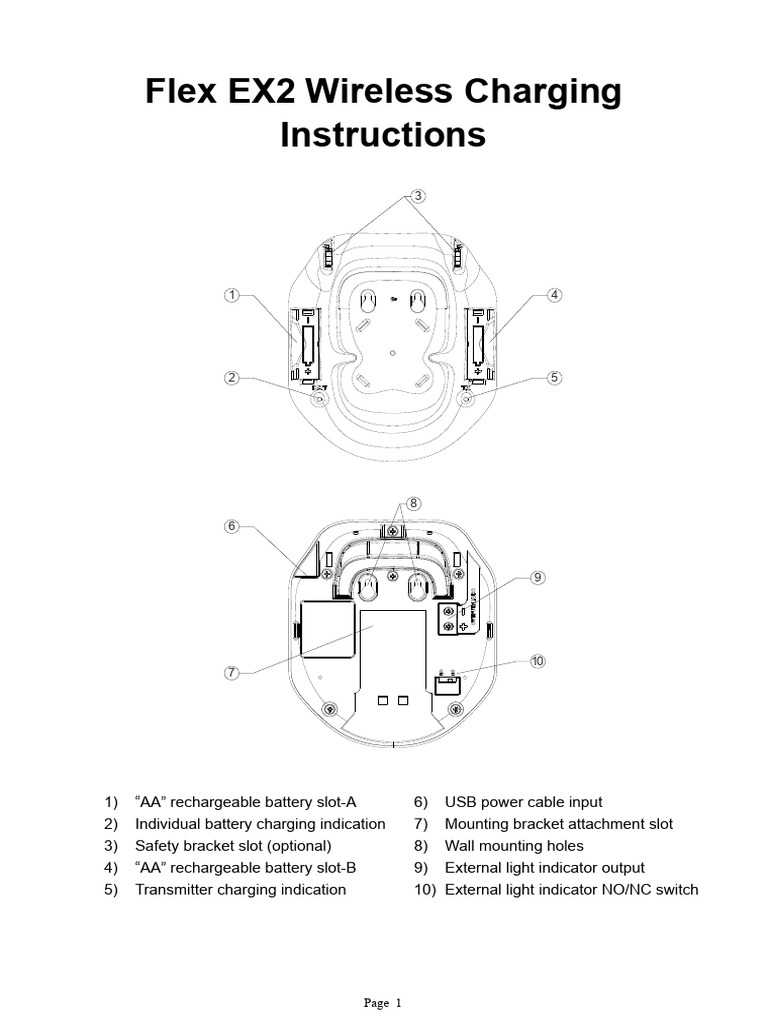 Flex EX2 Wireless Charging Instructions R1 | PDF | Rechargeable Battery ...