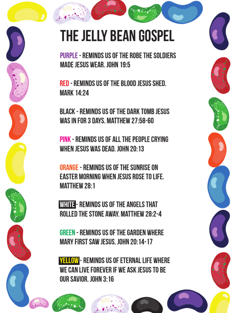 Jelly Bean Gospel: Colors of Easter Meaning | PDF