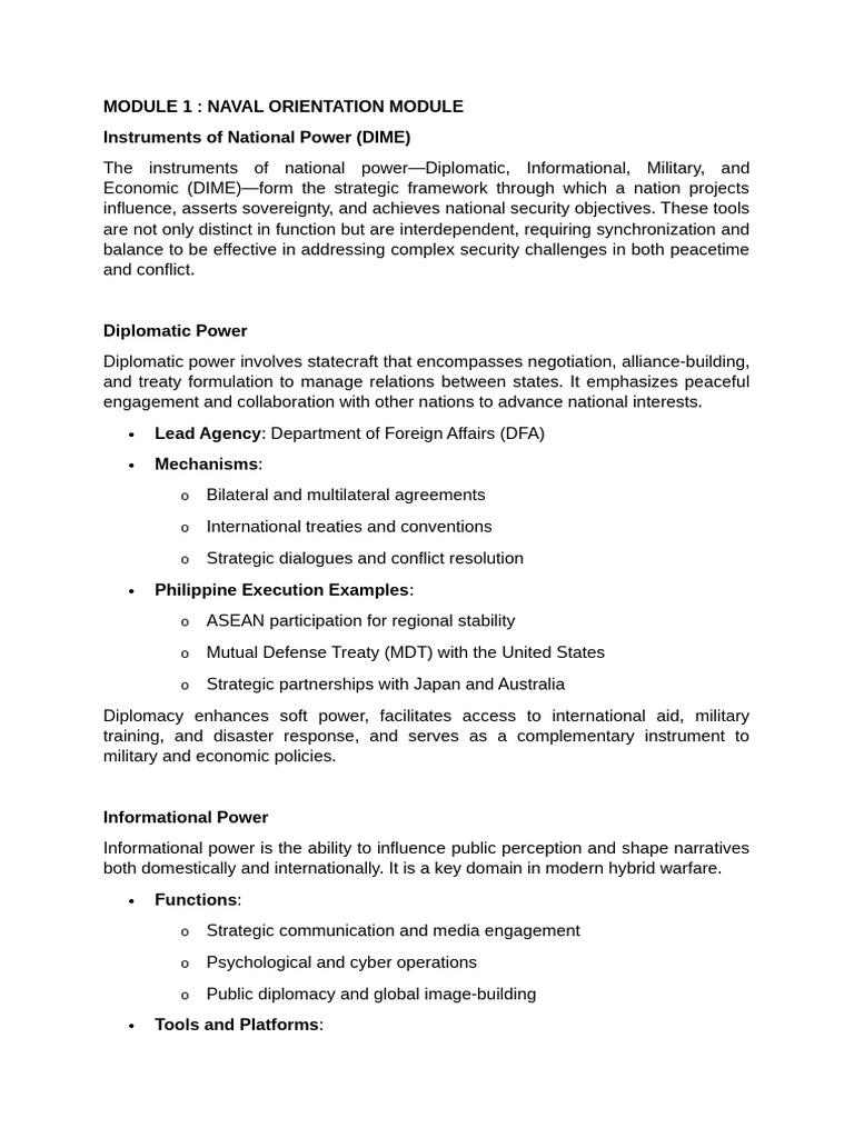 Module 1 - Naval Orientation Module | PDF | Security | Cyberwarfare