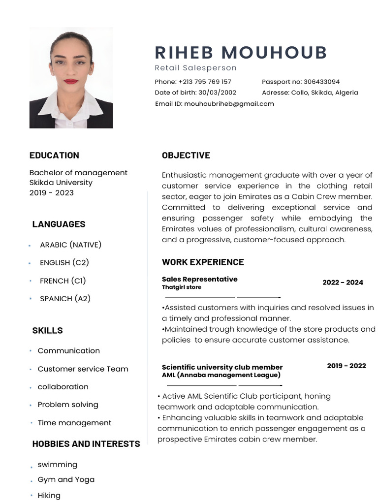 CV Emirates 24 | PDF