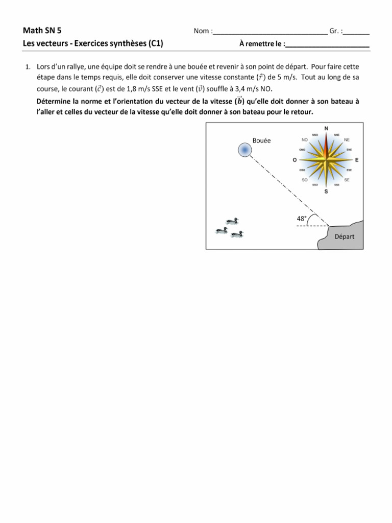 4 - Exercices Vecteurs C1 | PDF