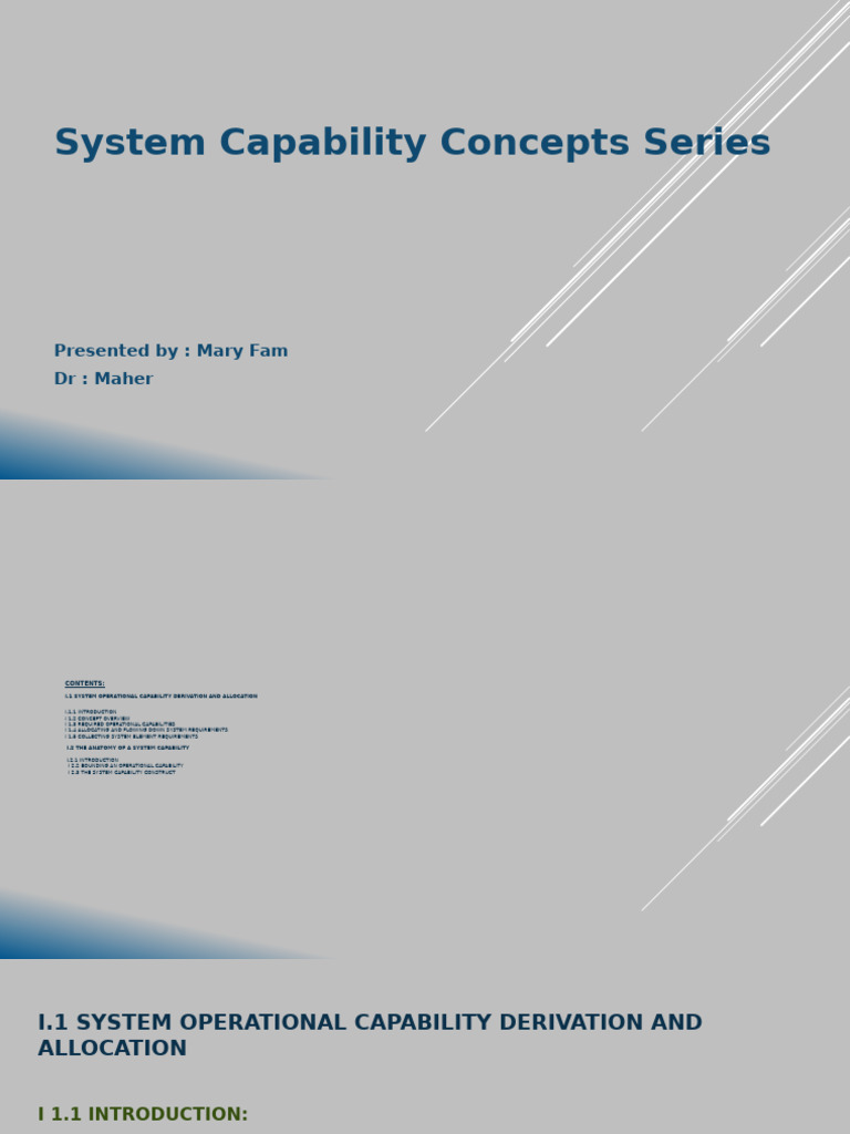 System Capability Concepts Series | PDF | System | Control Flow