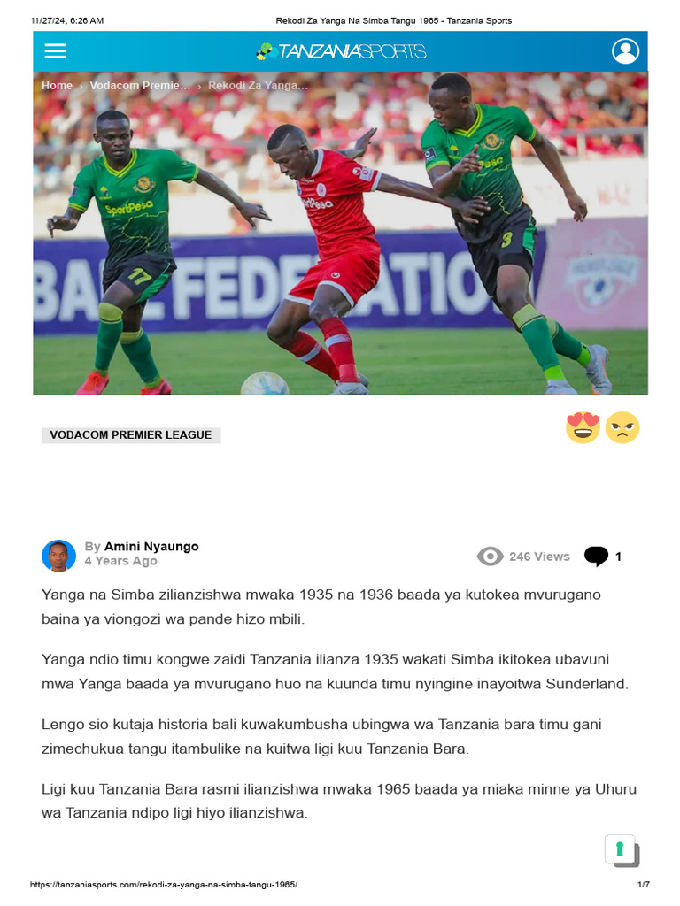 Rekodi Za Yanga Na Simba Tangu 1965 (Mpaka 2019-20 Yanga 27 Simba 20, Kisha Yanga Akaongeza 3 ...