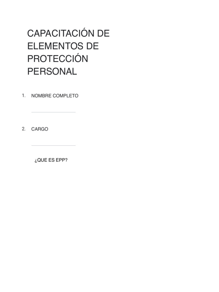 Evaluacion Epp | PDF