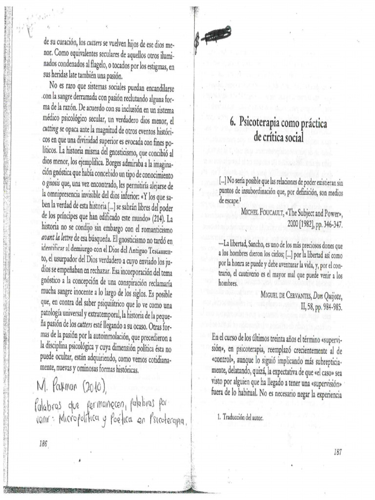 Psicoterapia Como Práctica de Critica Social | PDF