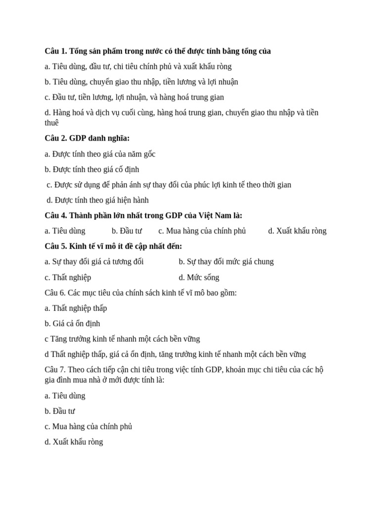 TN Vĩ Mô (Nháp) | PDF