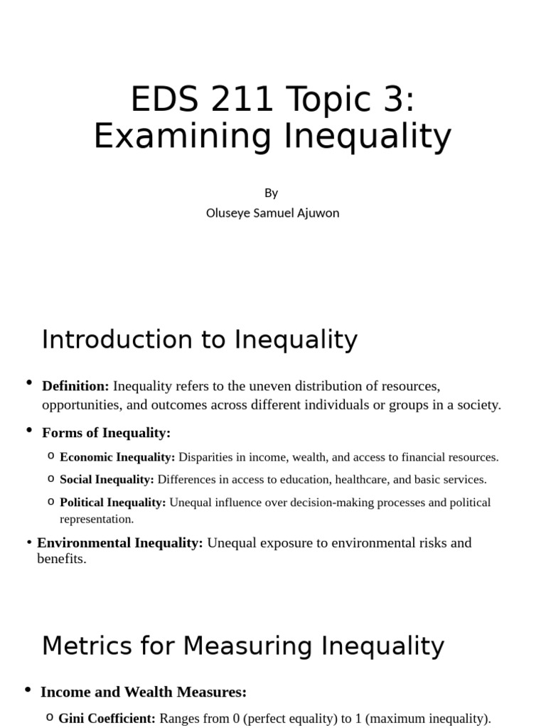 Understanding Inequality: Forms and Impacts | PDF | Economic Inequality ...