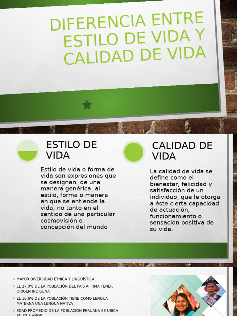 Diferencia Entre Estilo de Vida y Calidad de | PDF