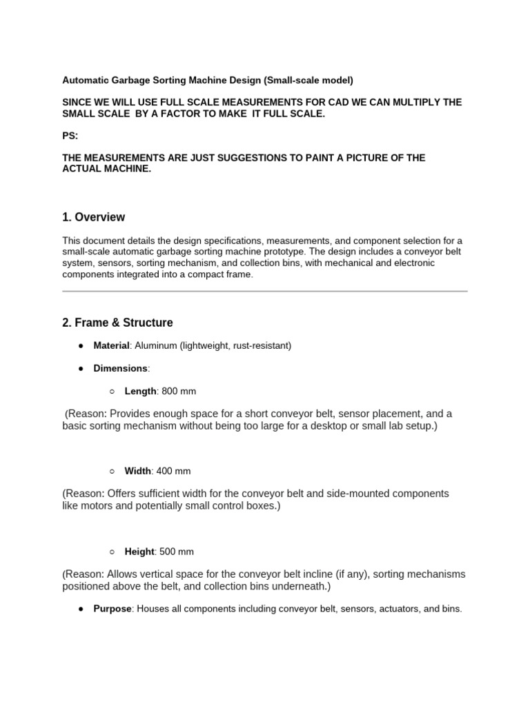 Automatic Garbage Sorting Machine Design | PDF | Belt (Mechanical ...