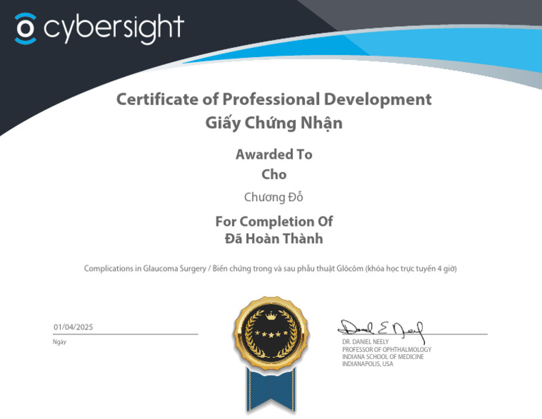 Biến chứng trong và sau phẫu thuật Glocom 123 | PDF