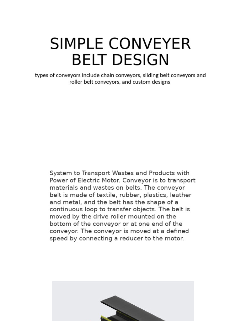 Simple Conveyor Belt Design Overview | PDF
