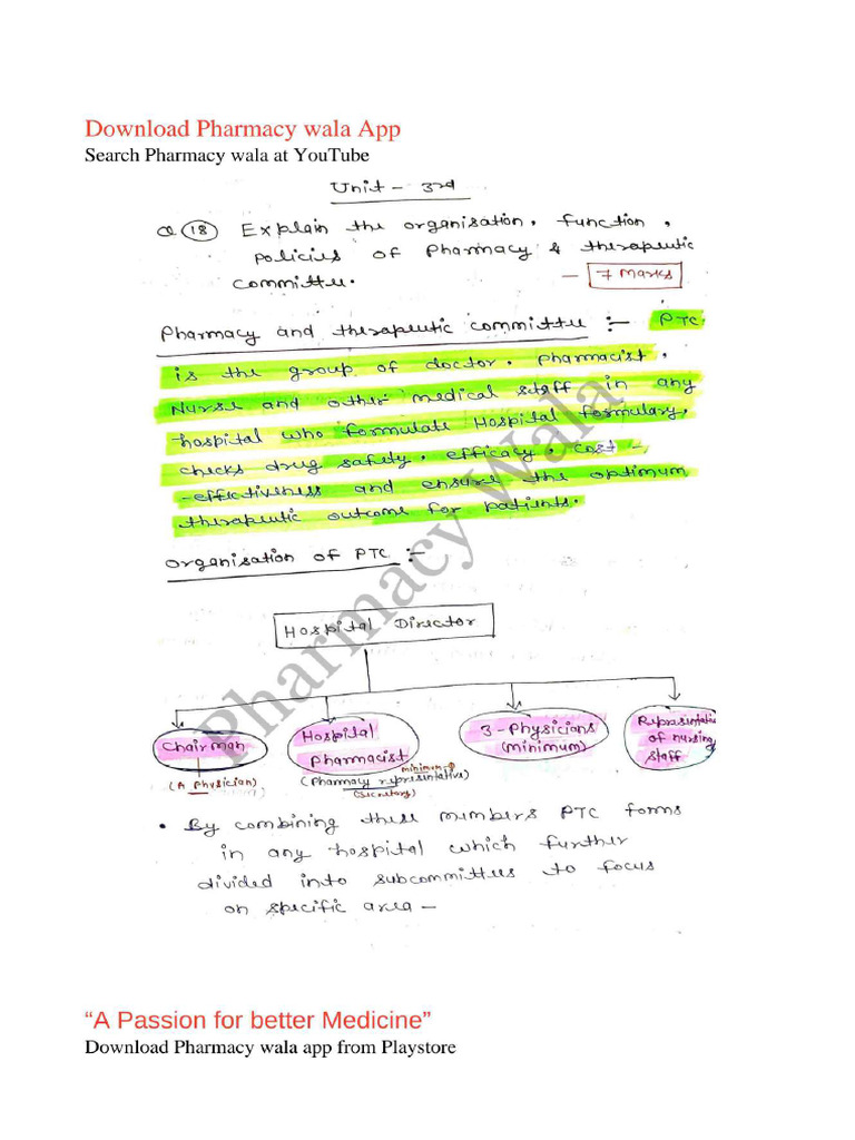 Open Part 2 Pharmacy Practice 7th Semester Important Questions B Pharm Shahruddin Khan Pharmacy ...