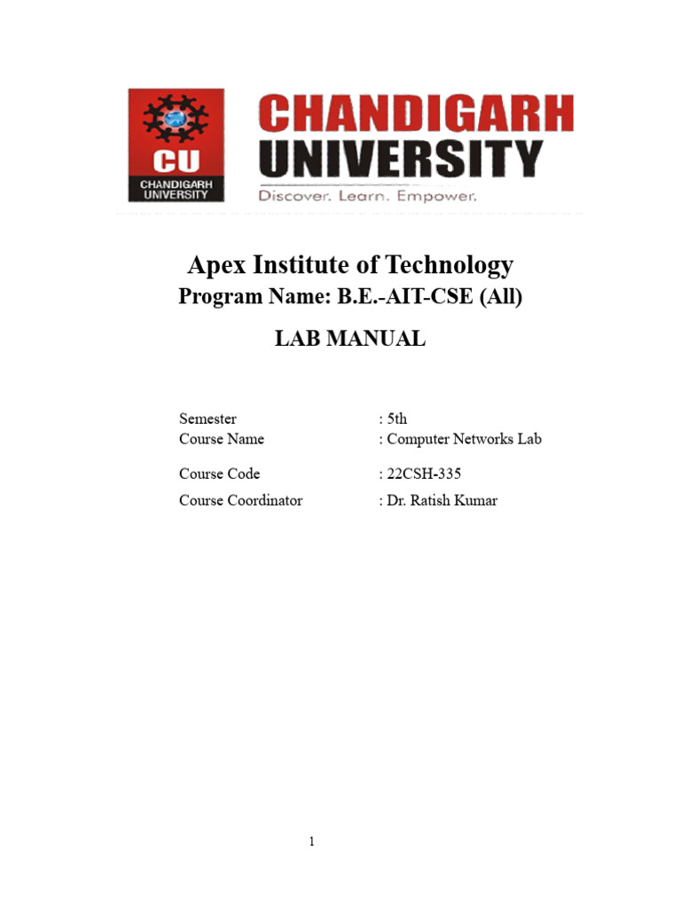 Computer Network Lab Manual | PDF | Computer Network | Network Switch