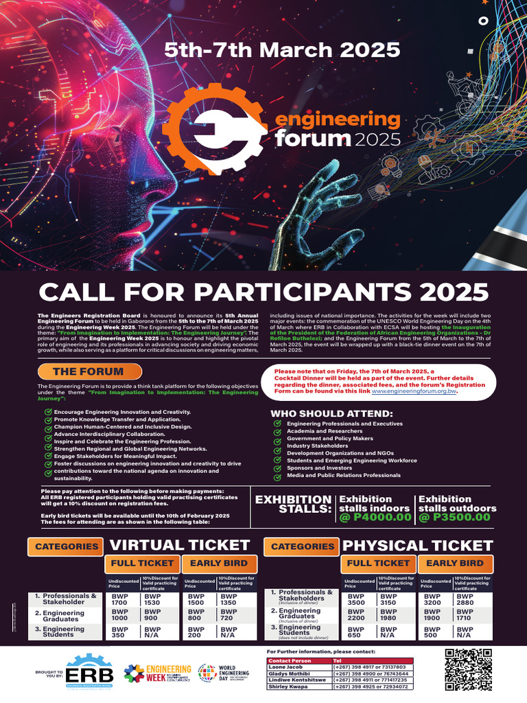 Engineering Forum 2025: Call for Participants | PDF | Science | Public ...