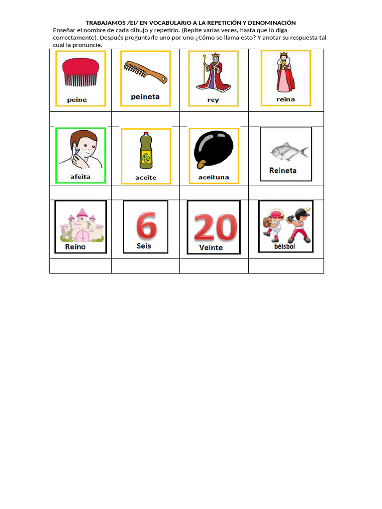 Vocabulario Ei | PDF