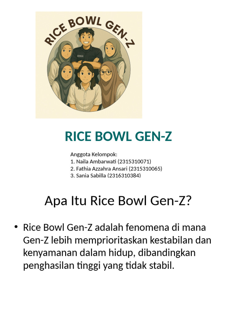 Rice Bowl GenZ Presentation | PDF