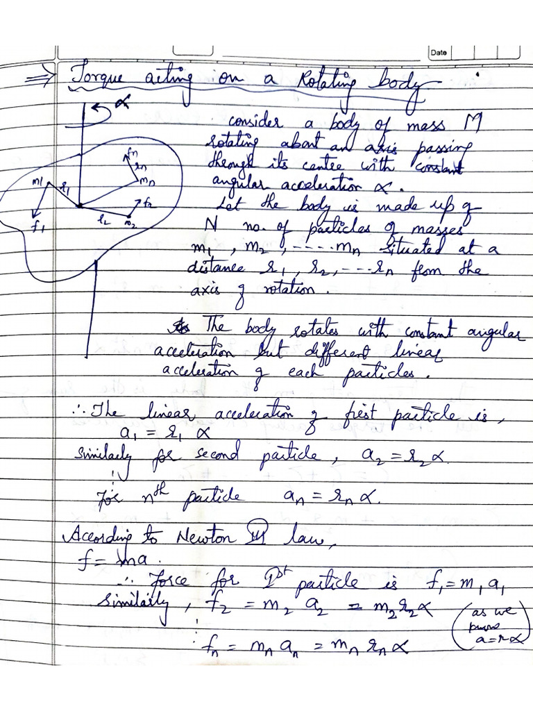 Rotational Dynamics Notes | PDF