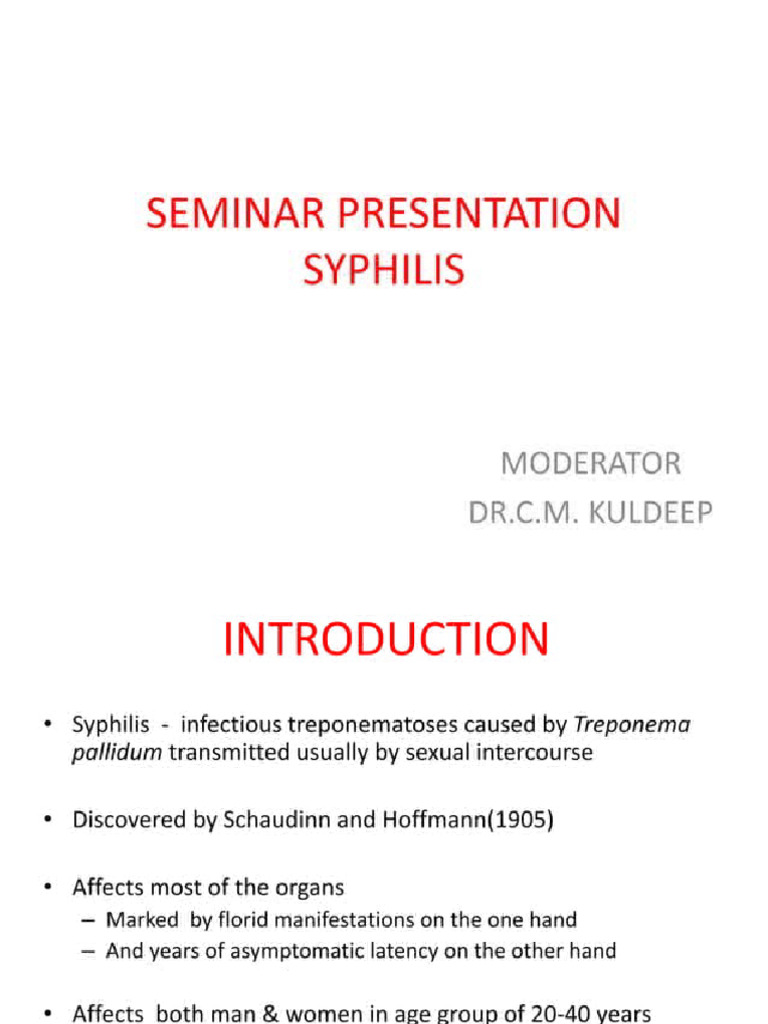 Syphillis | PDF