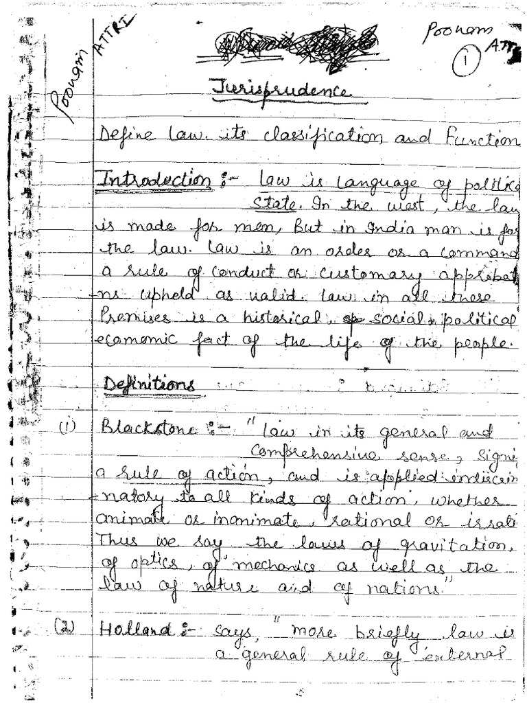Jurisprudence Notes Principal | PDF