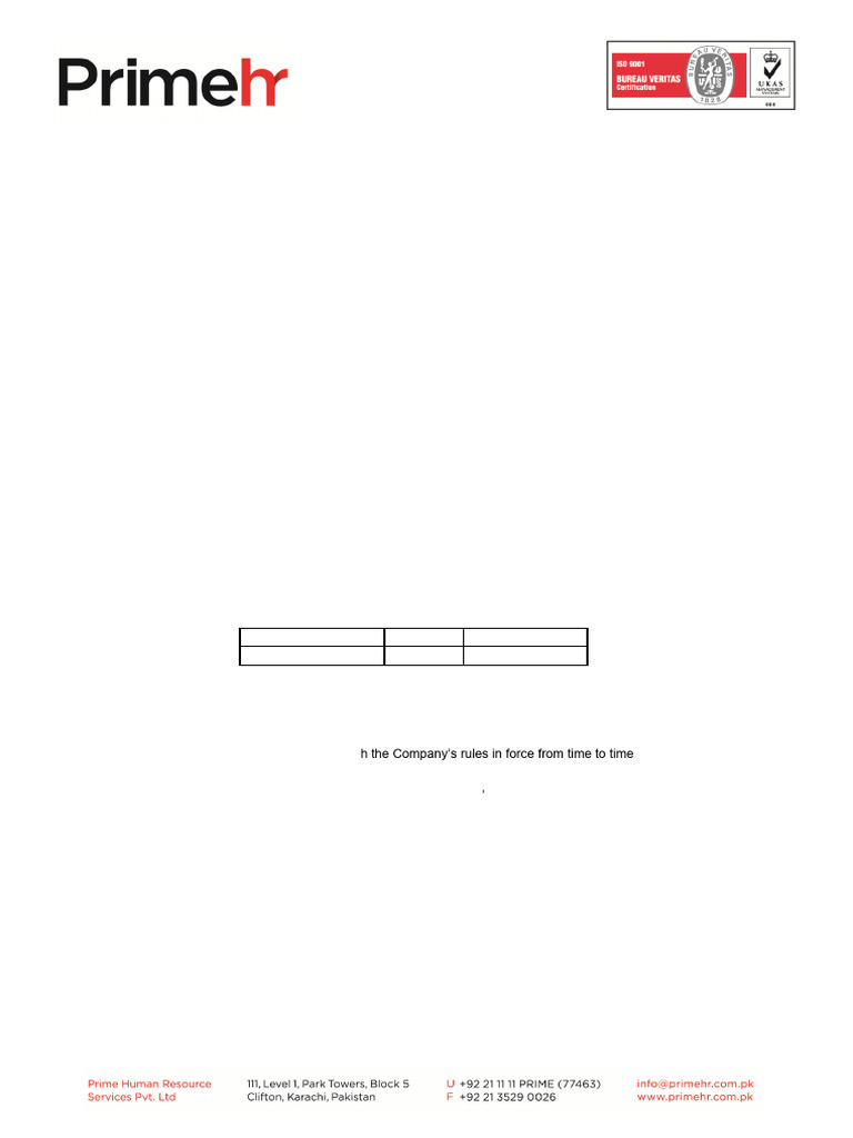 Muhammad Haseeb Zafar Contract Letter Normal DMO | PDF | Cost Of Living | Employment