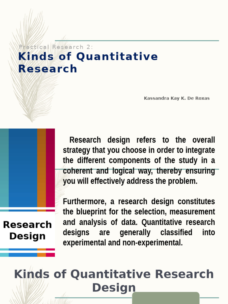 Types of Quantitative Research Designs | PDF | Experiment | Design Of Experiments