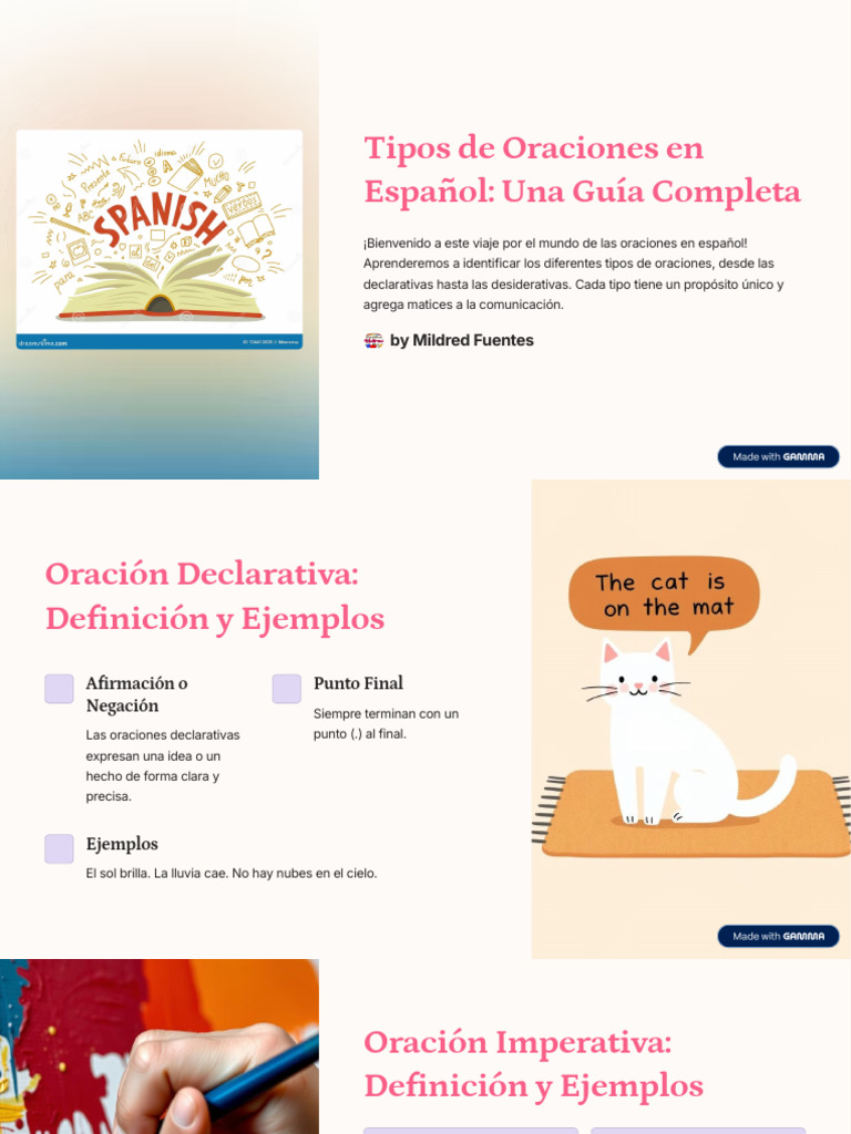 Tipos de Oraciones en Espanol Una Guia Completa | PDF | Oración ...