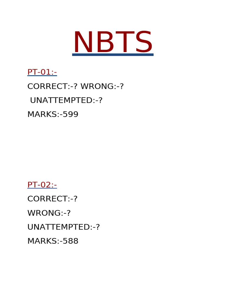 NBTS | PDF