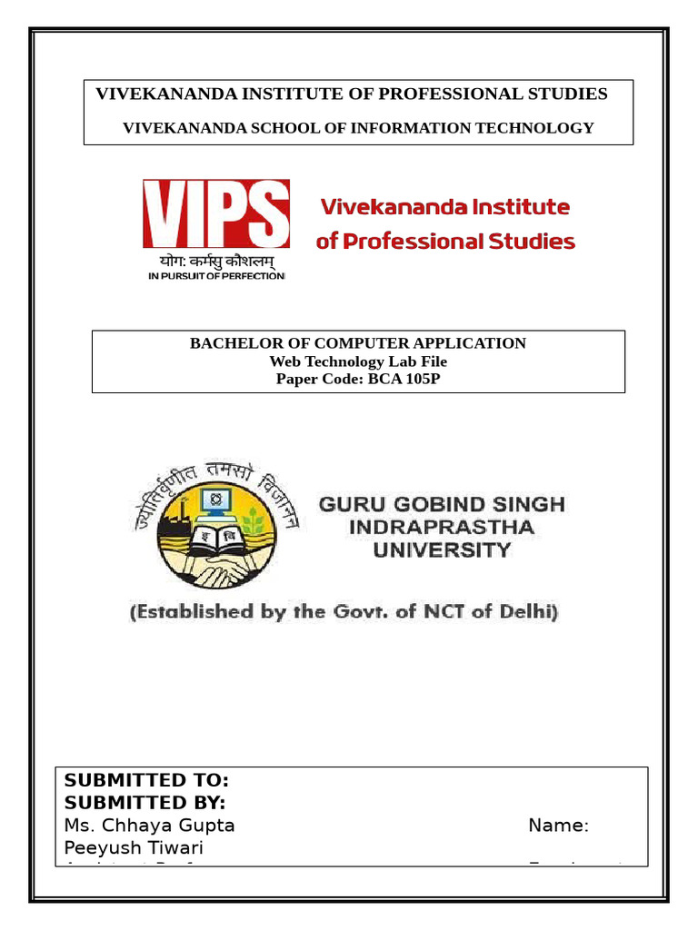 WT File (For Internal Practical) | PDF | Html Element | Hyperlink