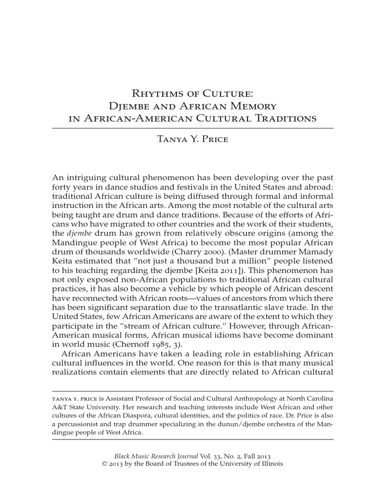 Djembe and African Memory | PDF | Drum Kit