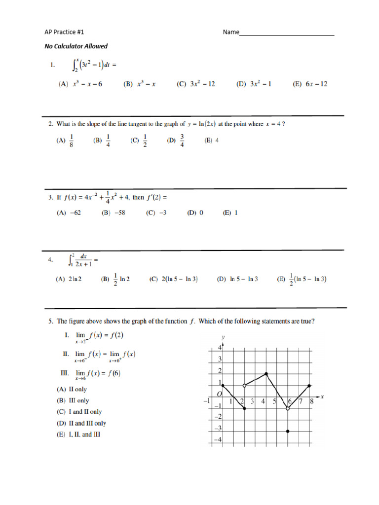 AP Practice #1-4 | PDF