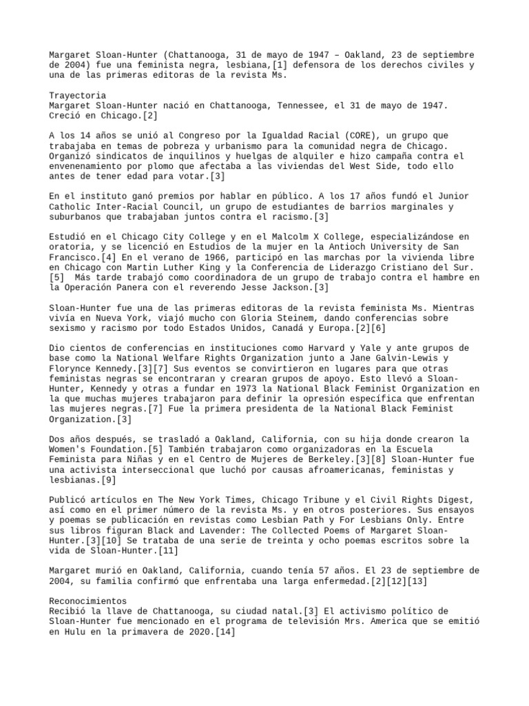 Margaret Sloan | PDF | Mujer | Feminismo
